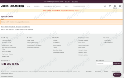 20% Off Johnston & Murphy Promo Codes December 2025