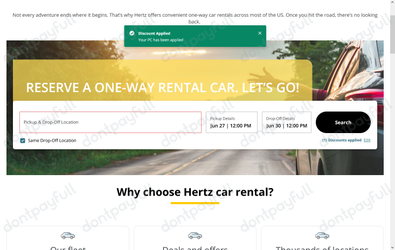 20% Off Hertz Coupon, Promo Codes - September 2025