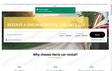 20% Off Hertz Coupon, Promo Codes - September 2025