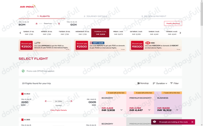 15% Off Air India Promo Code, Coupons - September 2025