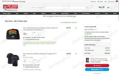 NFL Shop Coupons - 50% Off Promo Code December 2025