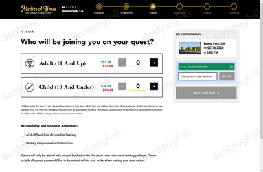 Medieval Times Coupons - 38% Off Promo Code Mar 2026